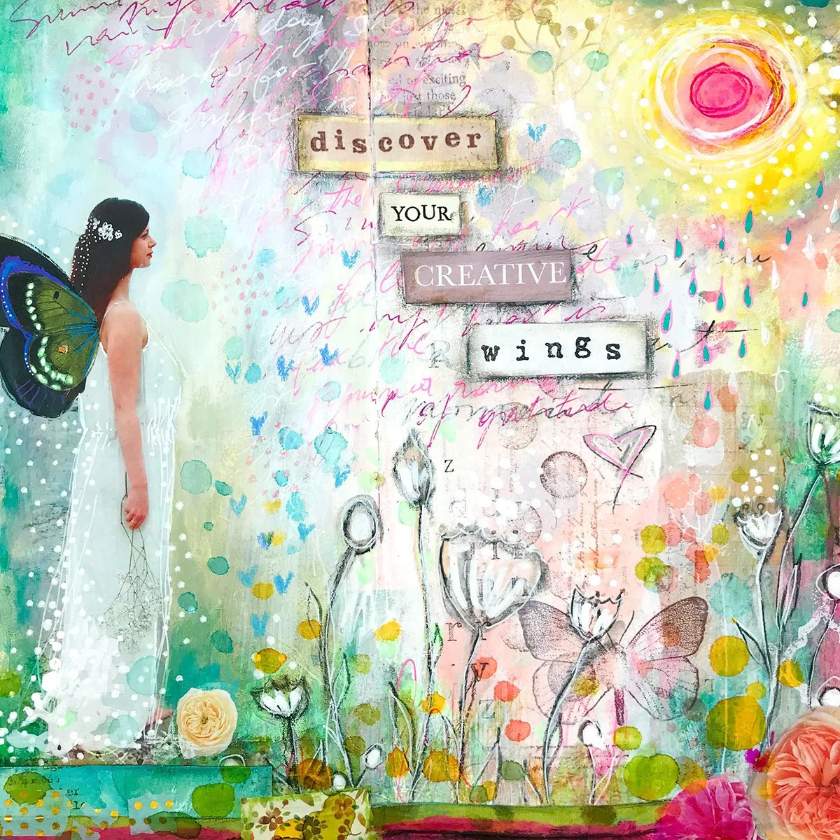 Discover your Creative Wings — Laly Mille Mixed Media Art