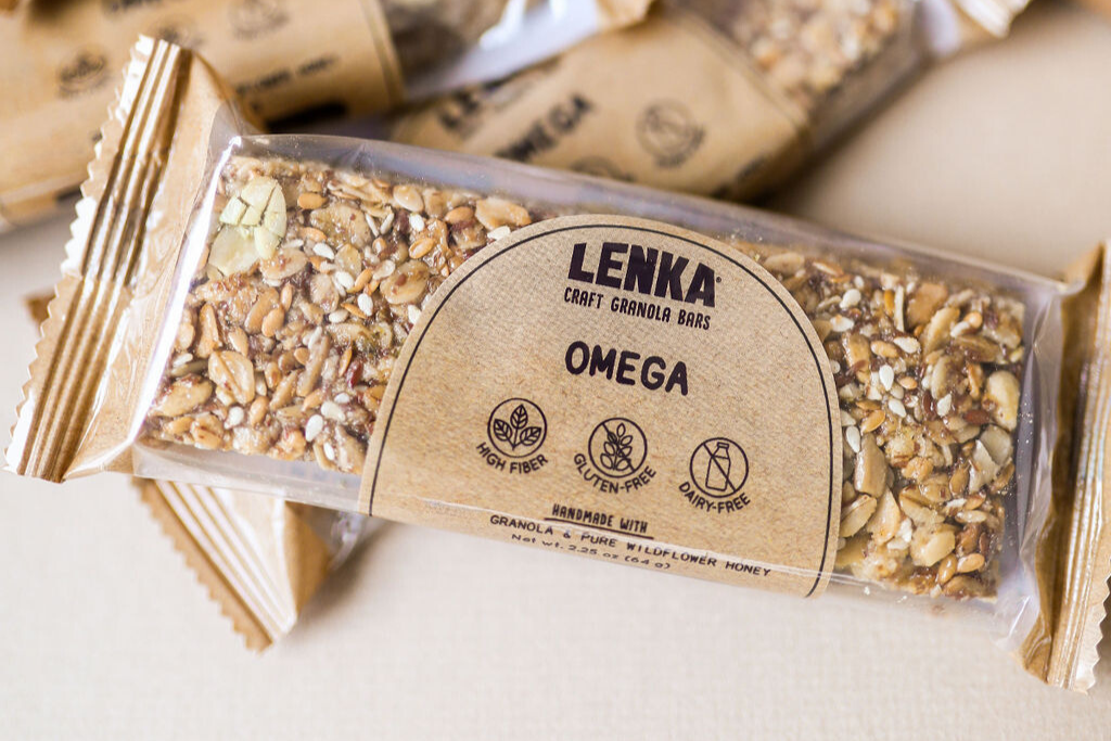 Omega - 12 Bars — Lenka Bar - Craft Granola Bars