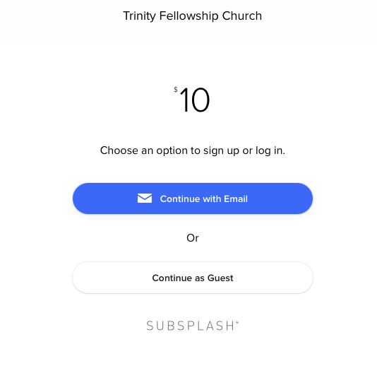 SubSplash Setup — Trinity Church