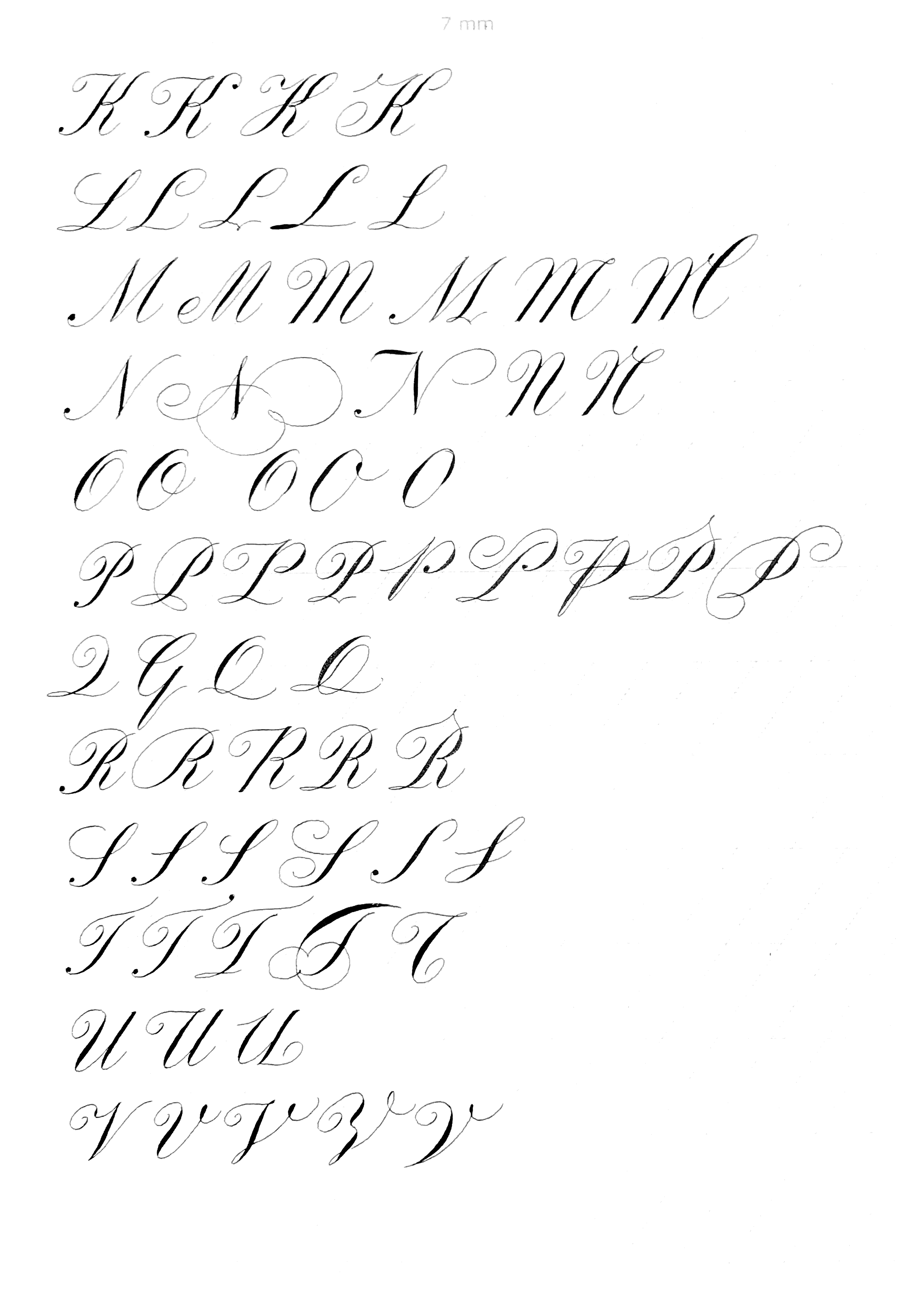 English Roundhand Workshop, handouts in June 2016 — DAO HUY HOANG