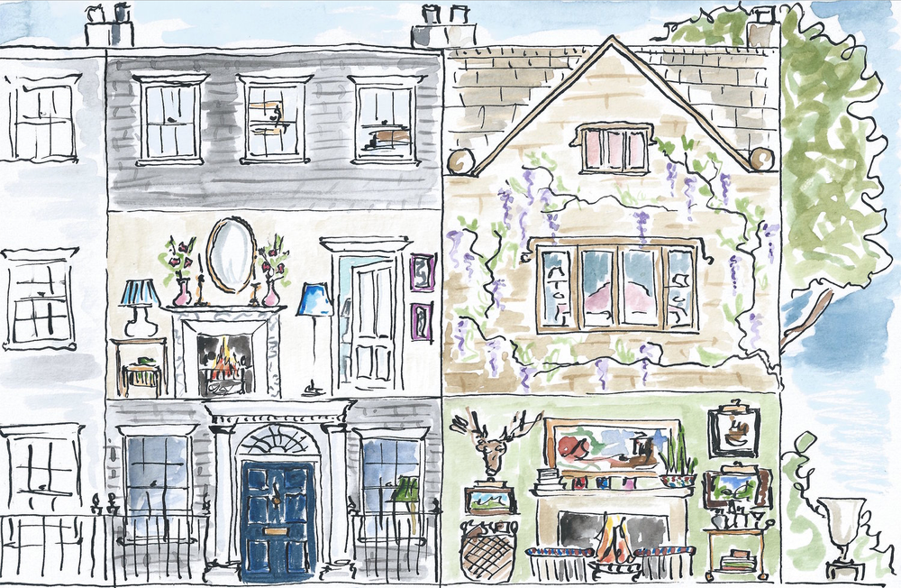 Rococo Interior Drawing