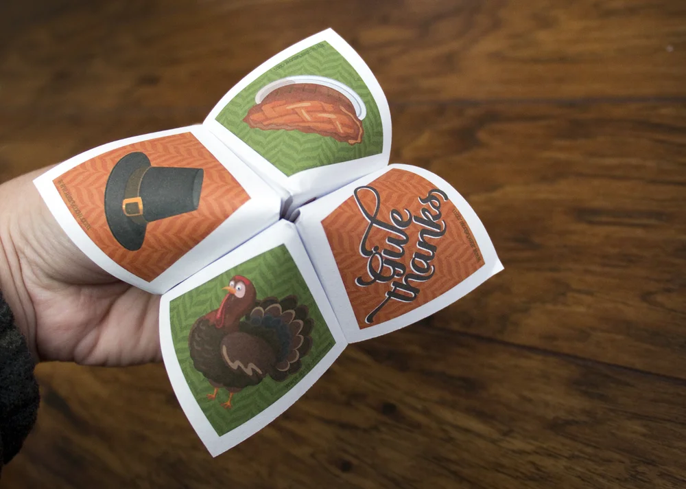 Thanksgiving Cootie Catcher — Alex Tebow