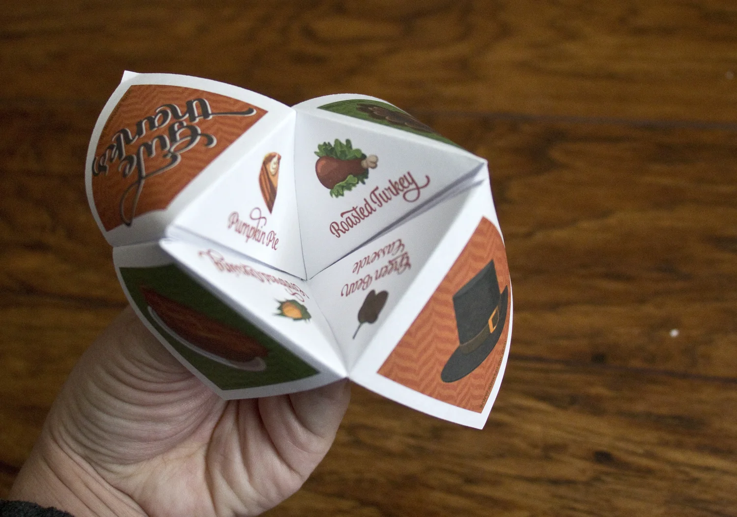 Thanksgiving Cootie Catcher — Alex Tebow