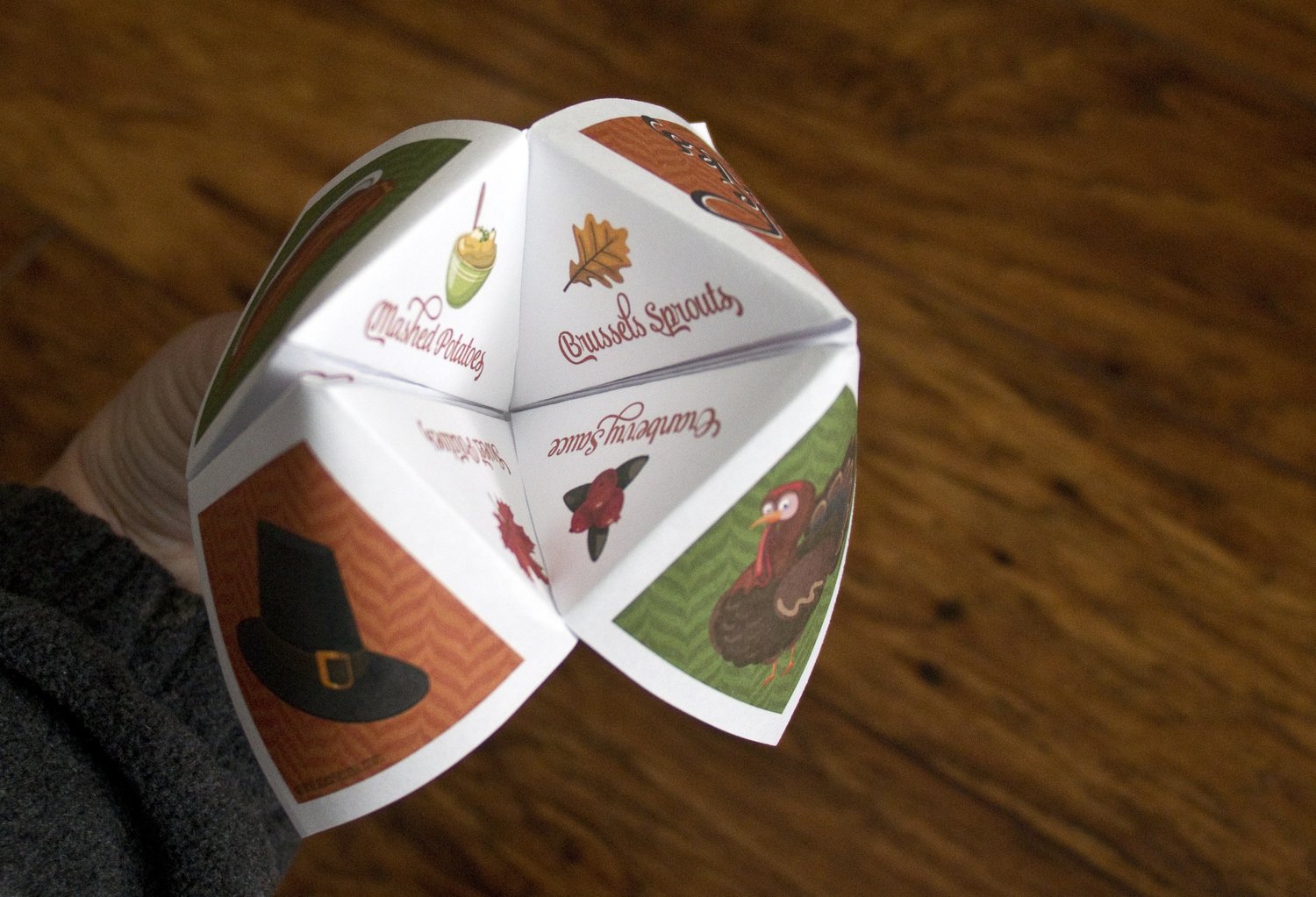Thanksgiving Cootie Catcher — Alex Tebow