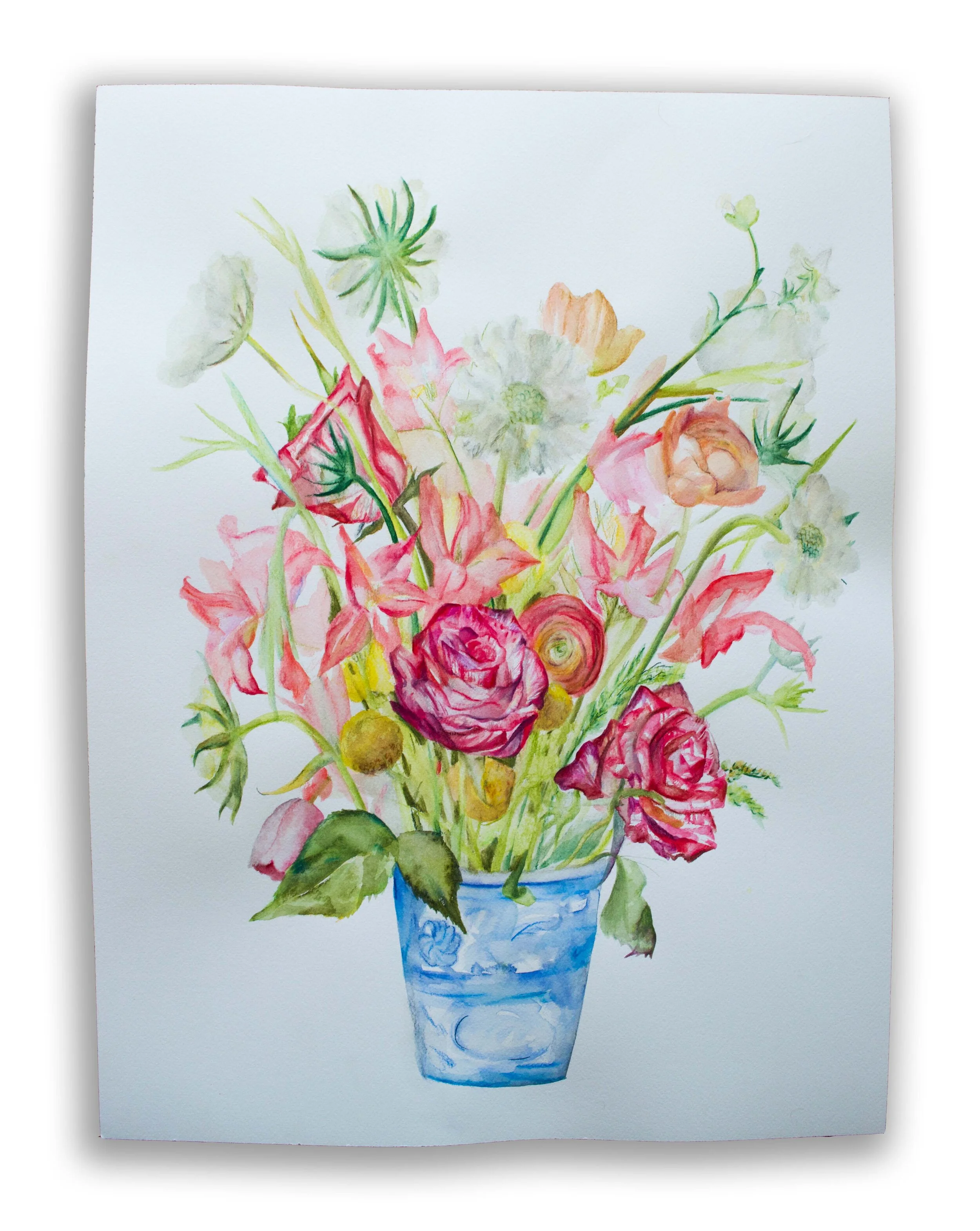 Landscape paintings in acrylic & pastel on paper painted in an abstract ...