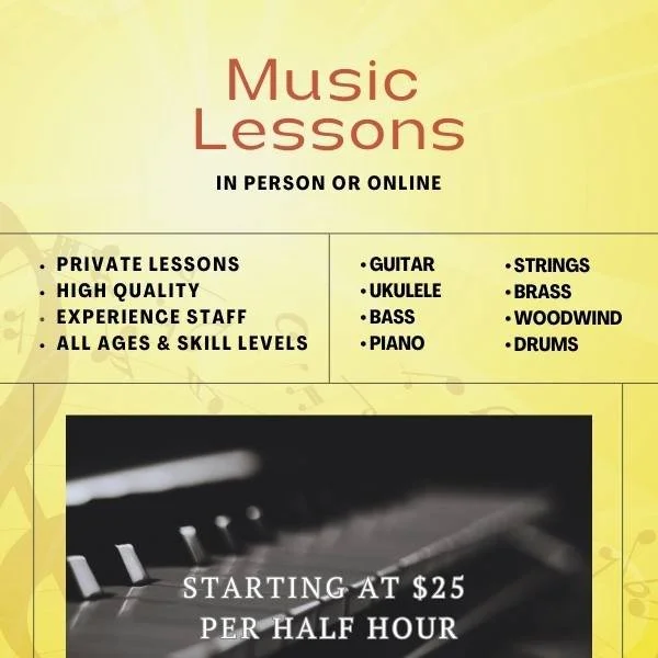 Private Music Lessons Flyer
