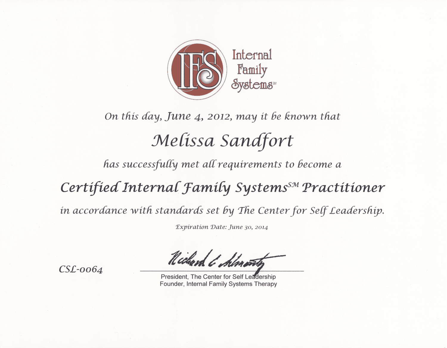 IFS Certification — A Thousand Paths