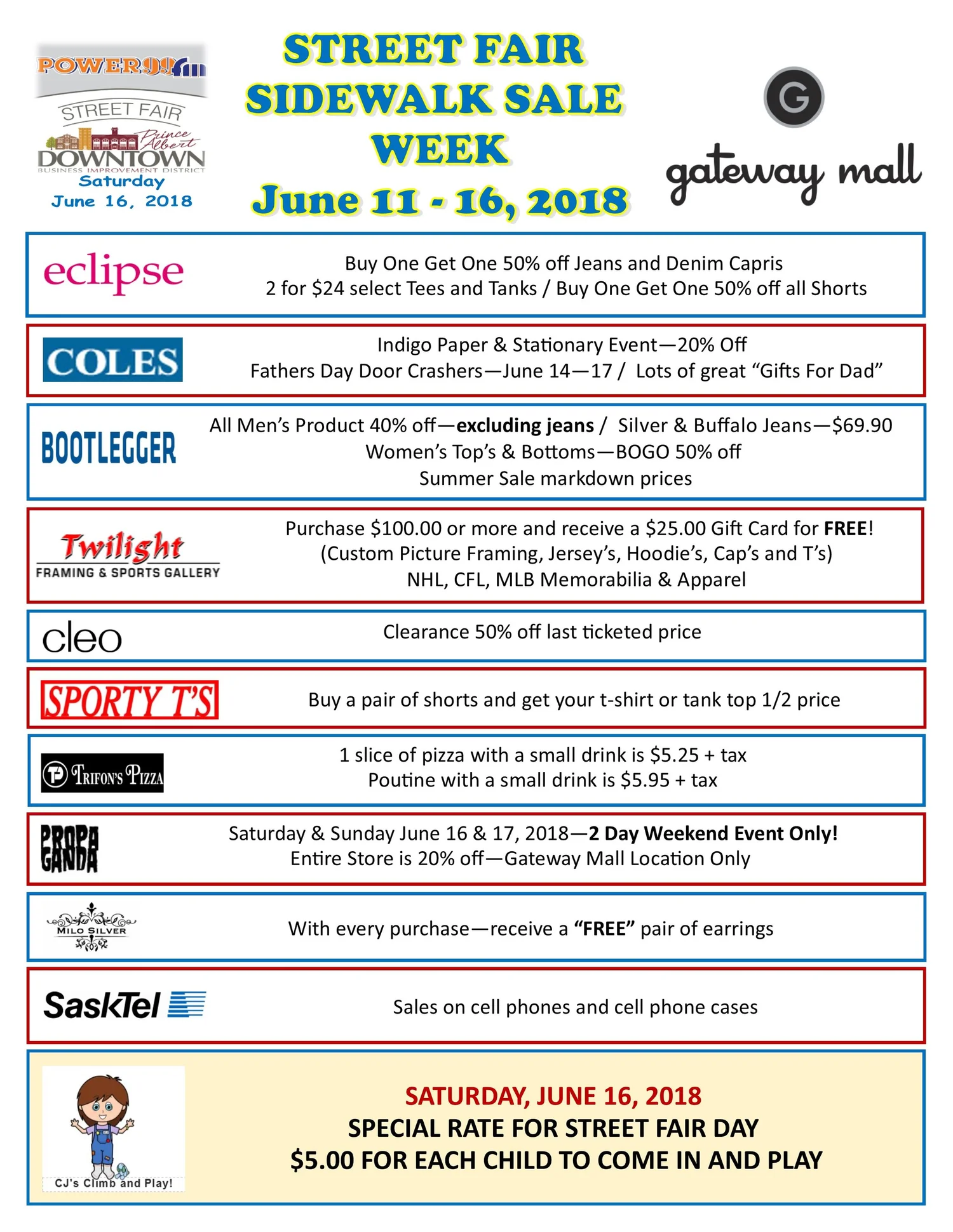 Gateway Mall Street Fair "Sidewalk Sale" Event — Gateway