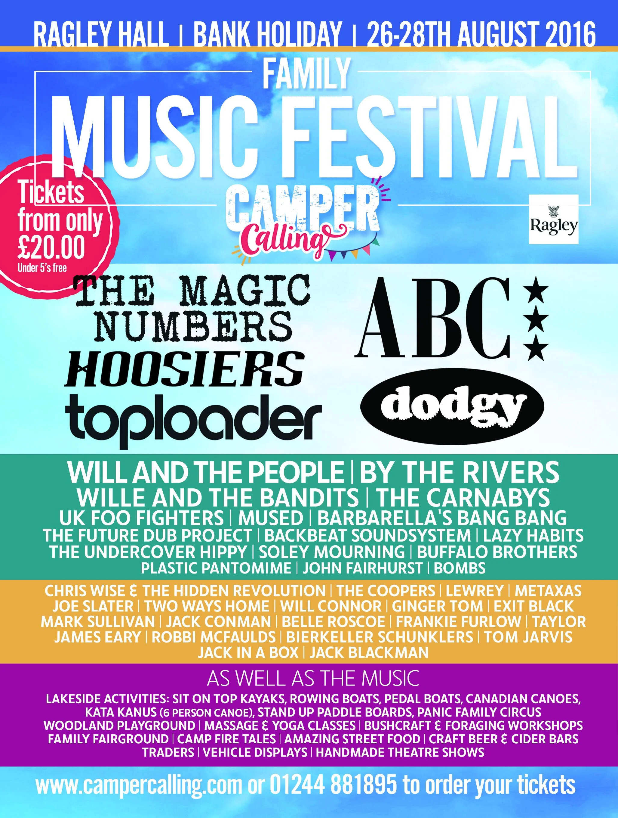 2016 Line-Up — Camper Calling