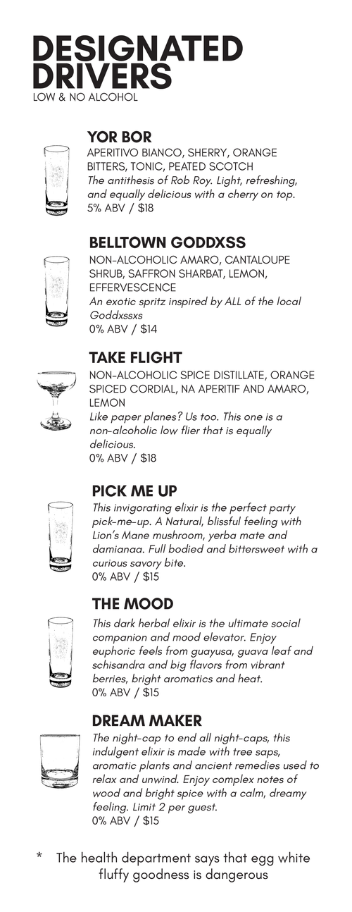 Menu — Rob Roy