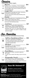 Menu — Rob Roy
