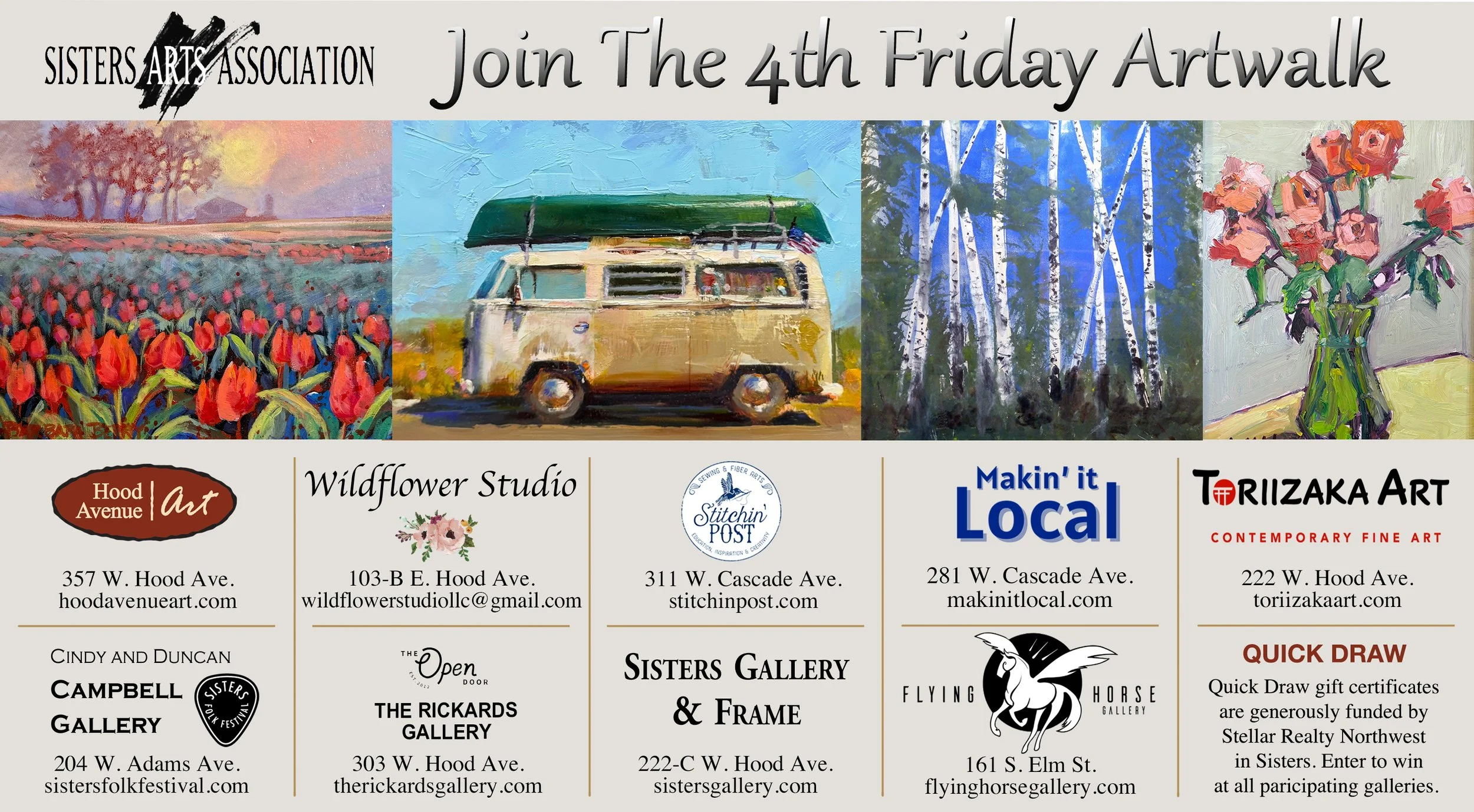 Sisters Oregon Events - SAA 4th Friday Artwalks - Sisters Arts ...