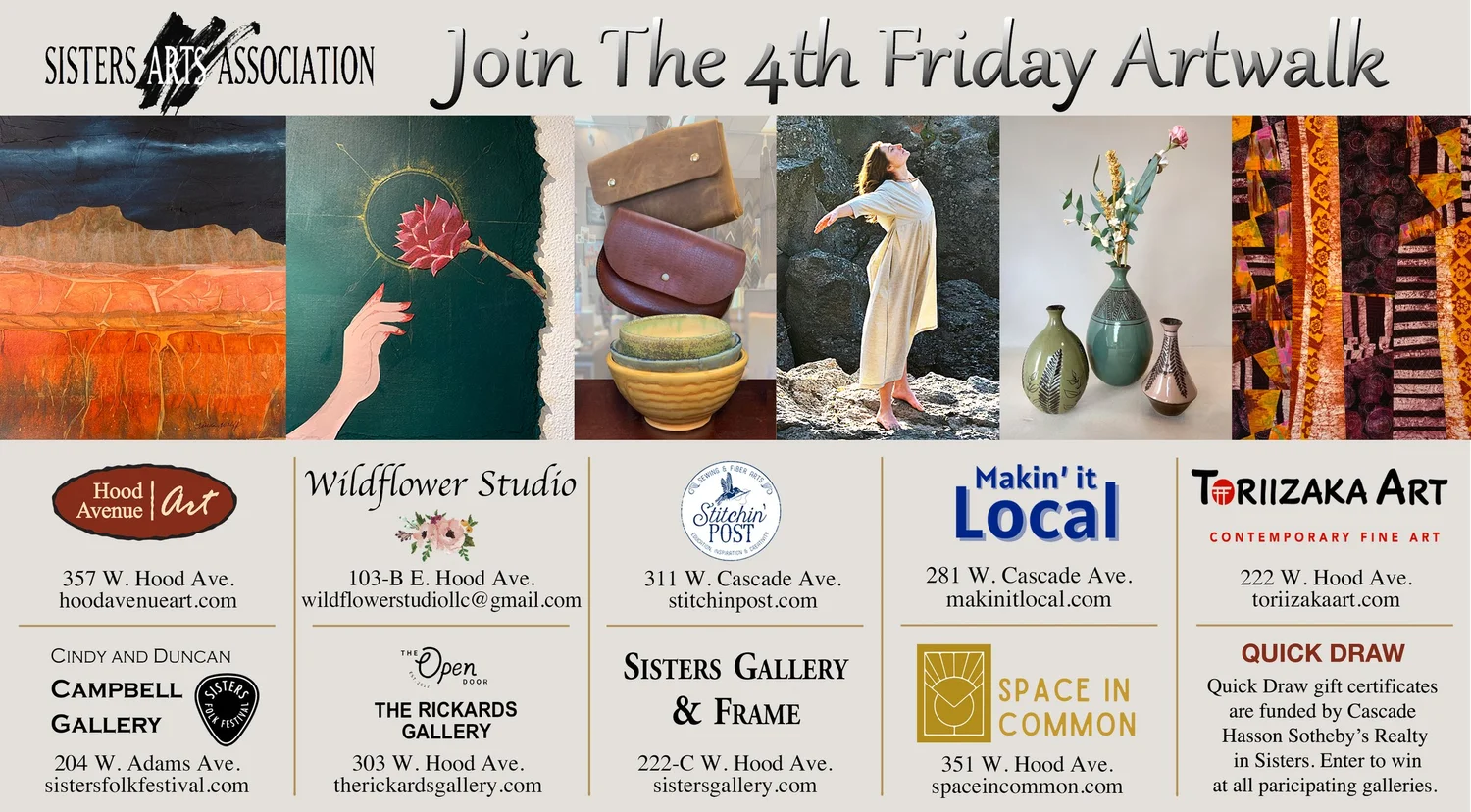 Sisters Oregon Events - SAA 4th Friday Artwalks - Sisters Arts ...