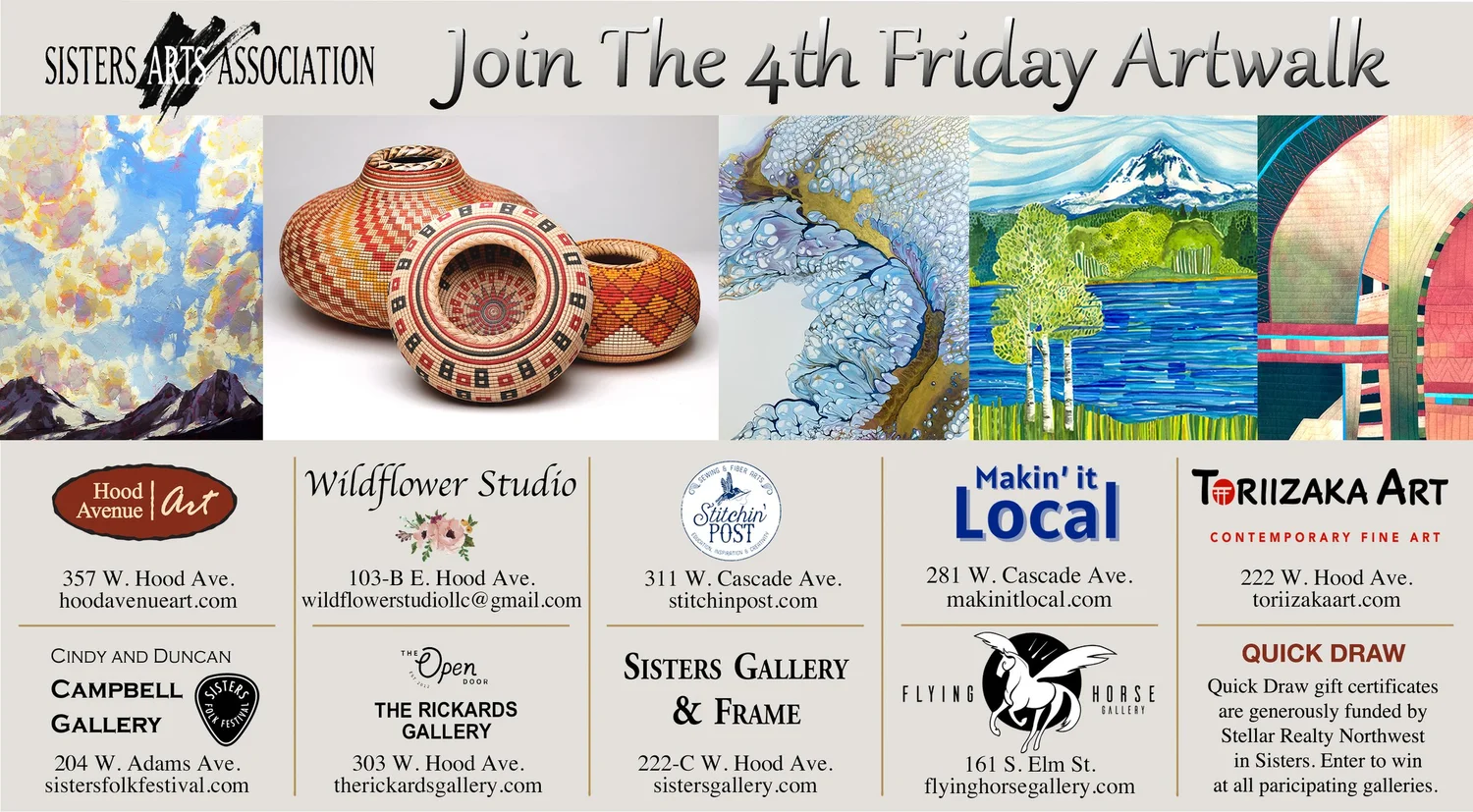 Sisters Oregon Events - SAA 4th Friday Artwalks - Sisters Arts ...