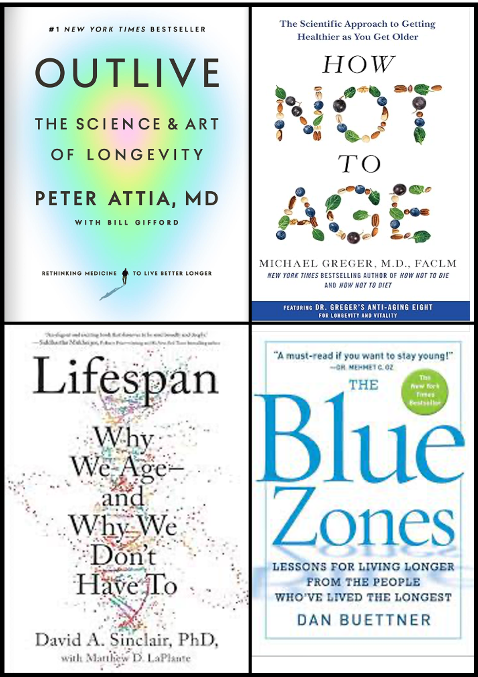 Comparison of Four Best-Selling Books About Aging — Gracious Vegan