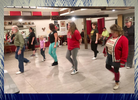 You can't plan this stuff; surprise artist visitor at clogging class ...