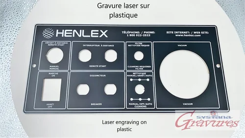Laser Engraving Control Panel Front Plates | Systana | Systana