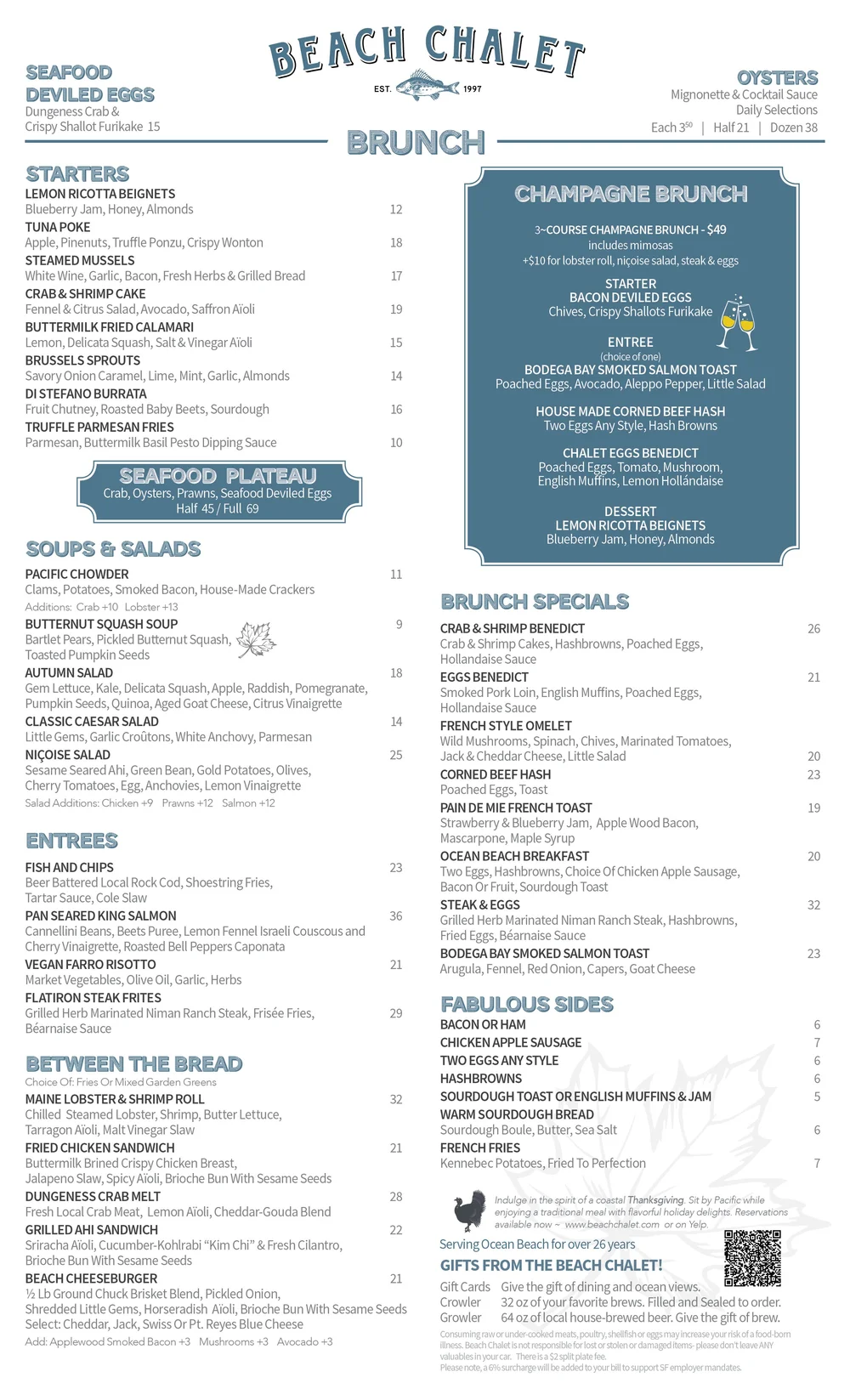 Brunch — Beach Chalet San Francisco's Best Ocean View Restaurant and ...