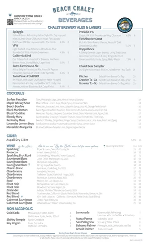 Beverage — Beach Chalet San Francisco's Best Ocean View Restaurant and ...