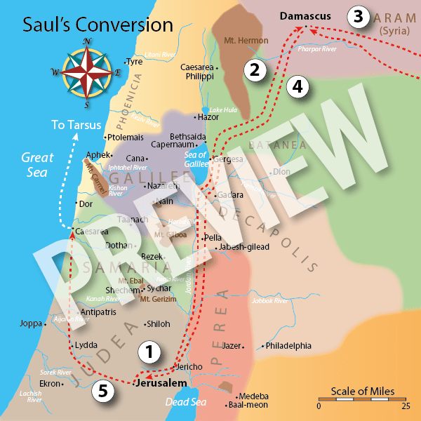 Saul's Conversion/Revelation - Bible Cities