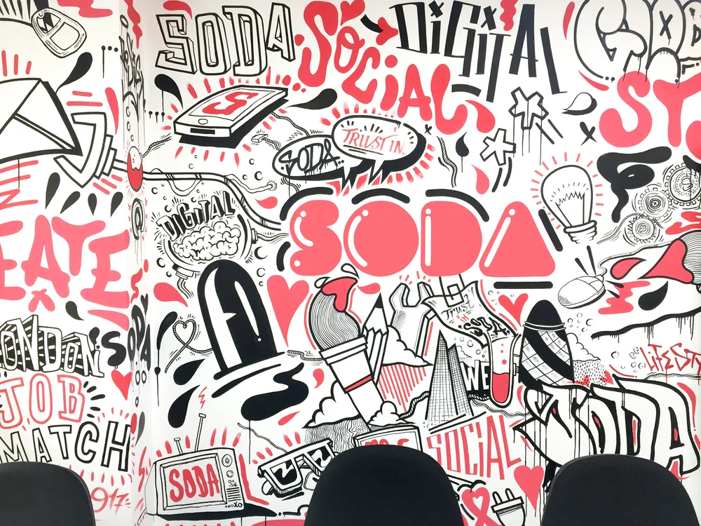 Trust in Soda HQ - London Mural — LUKE EMBDEN • Mural Artist London ...
