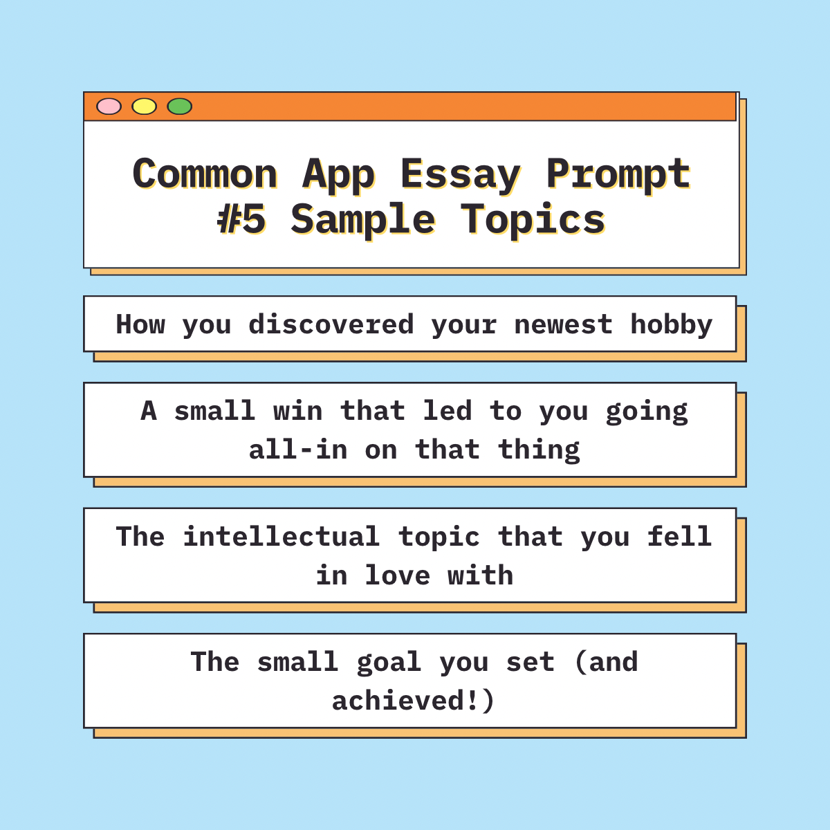Common App Essay Prompt 5 Example and Guide 2024-2025 — TKG