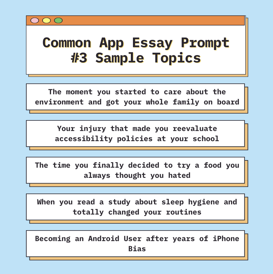 Common App Essay Prompt 3 Example and Guide 2024-2025 — TKG