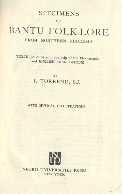 Specimens of Bantu folk-lore from Northern Rhodesia — Lubuto Library ...