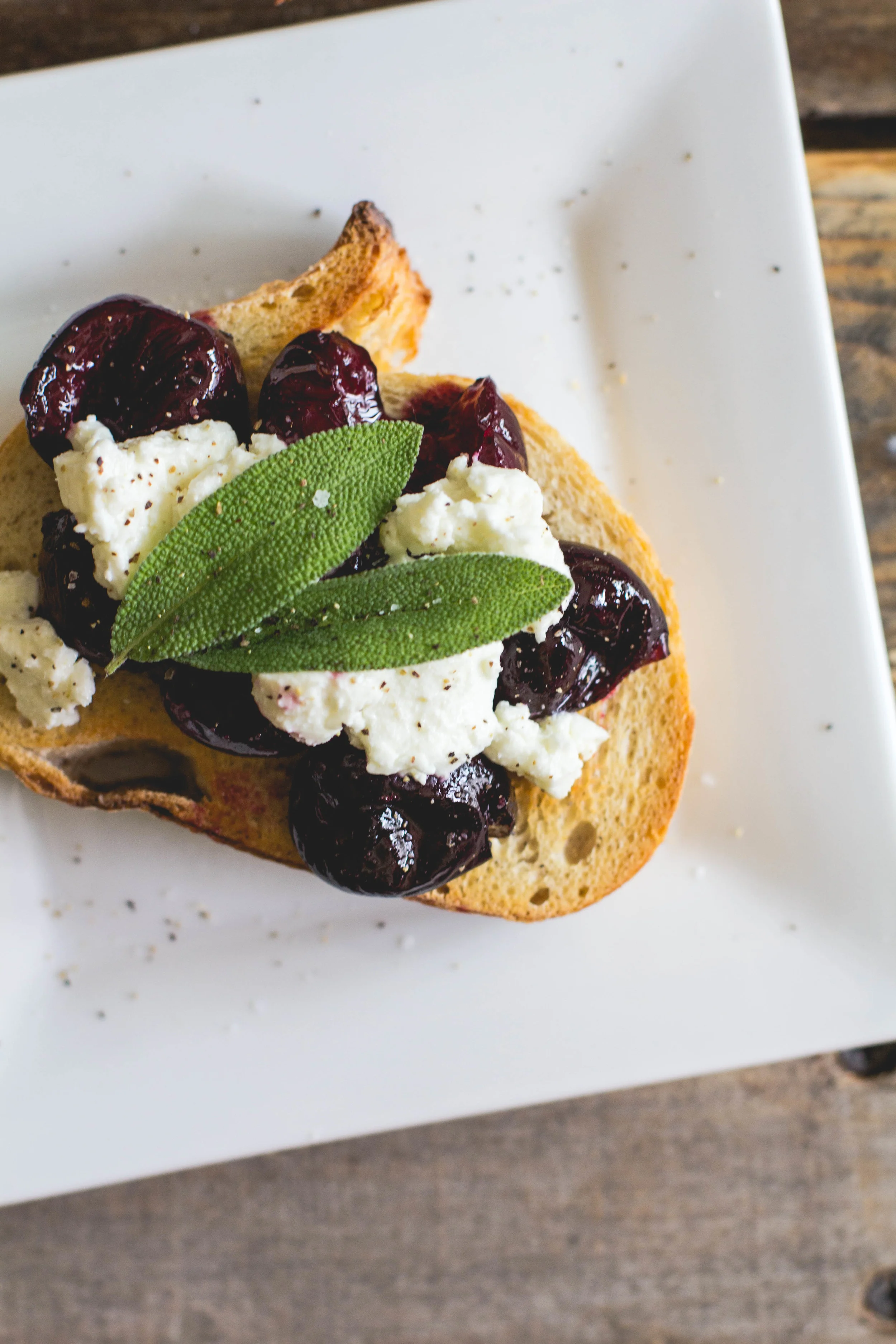 Roasted Cherry + Goat Cheese Toast — Sarah J. Hauser | nourish your soul