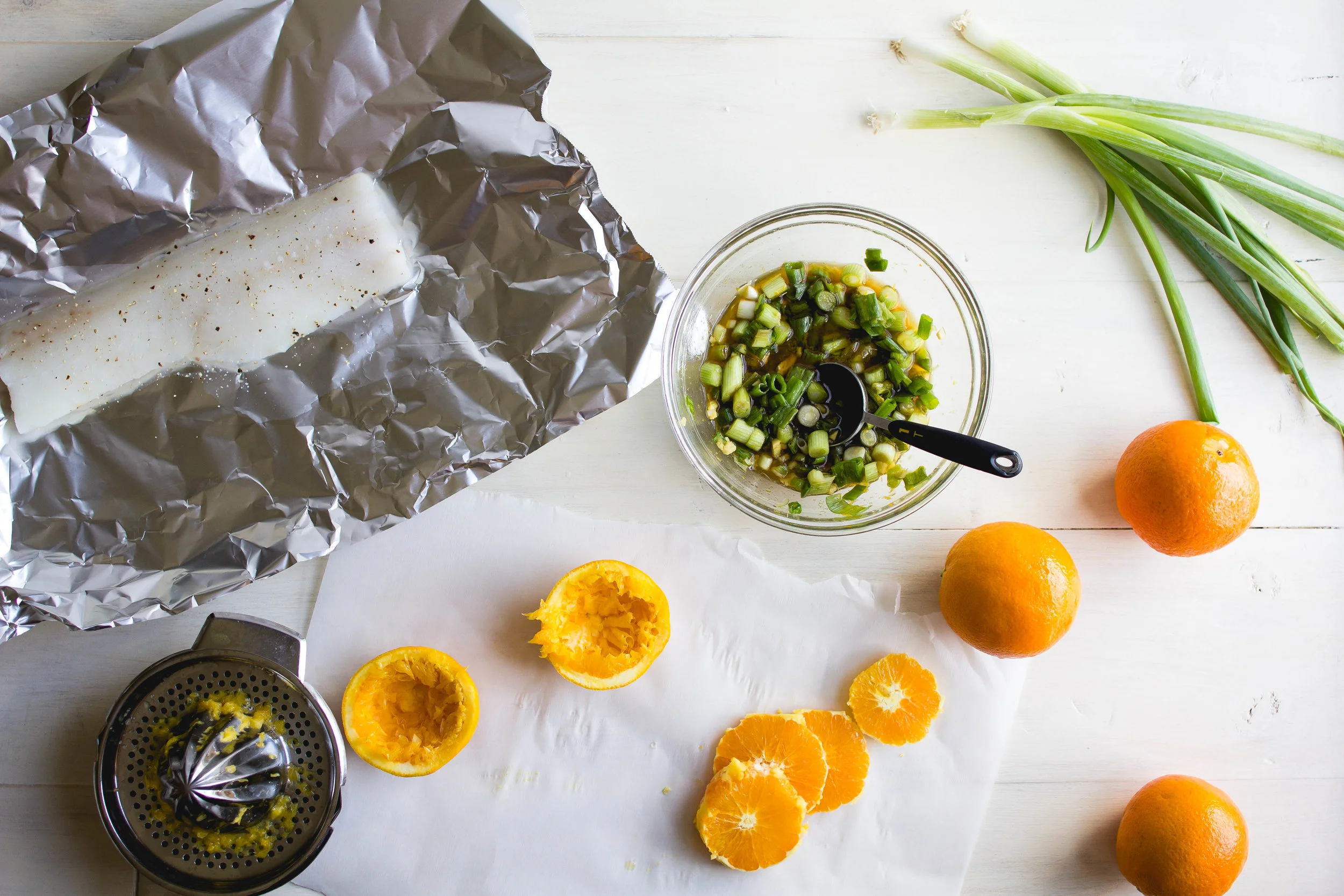 Foil-Baked Cod with Oranges, Scallions + Ginger — Sarah J. Hauser ...