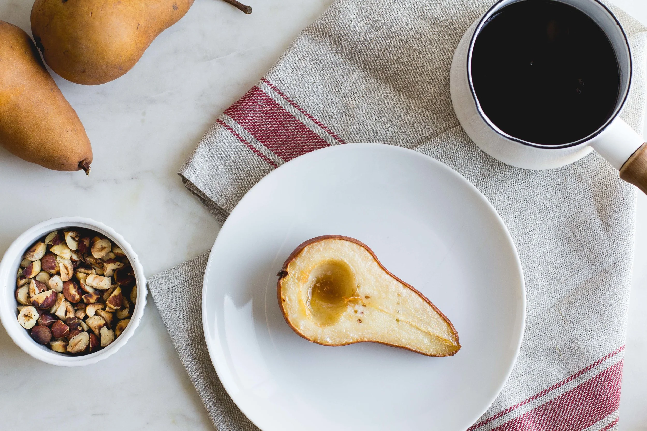 Roasted Pears with Buttery Chocolate Sauce + Smoked Sea Salt — Sarah J ...