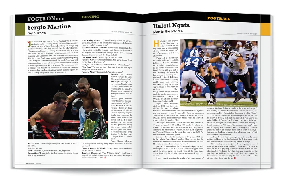 Sports Magazine Spreads