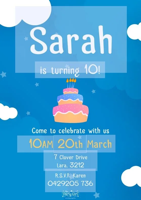 FREE Party Invites — The Party Girl World