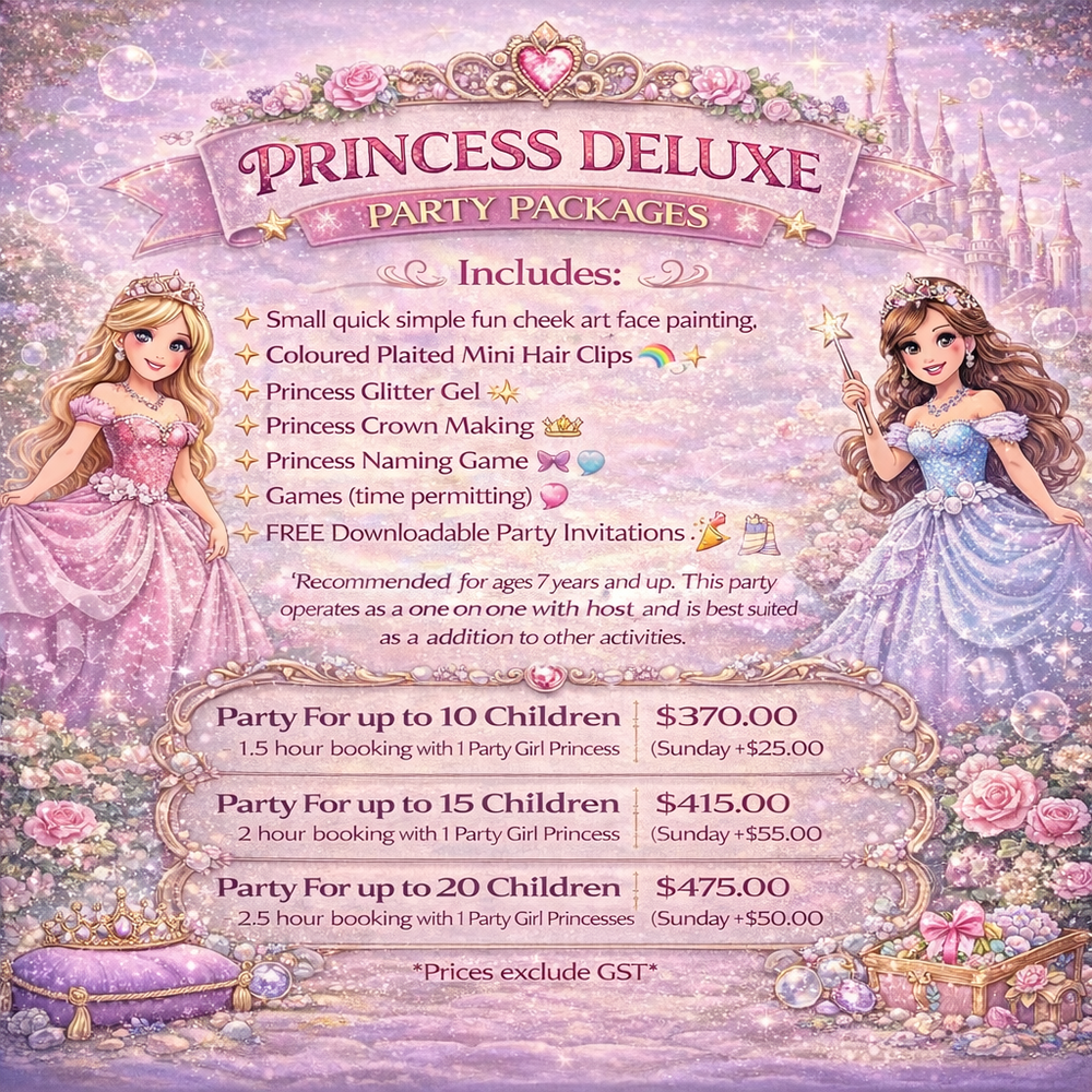 Princess Party Packages — The Party Girl World