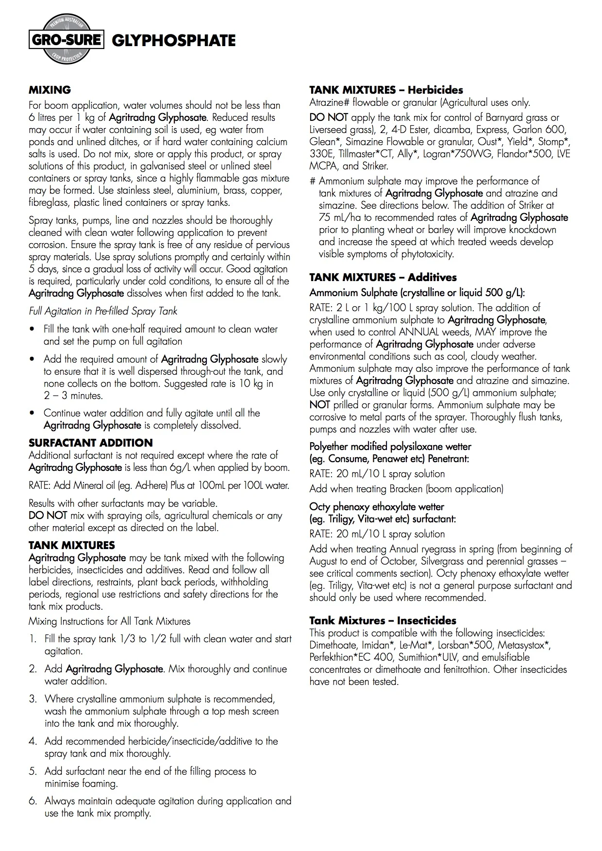 AGRITRADING - GLYPHOSATE 700SG