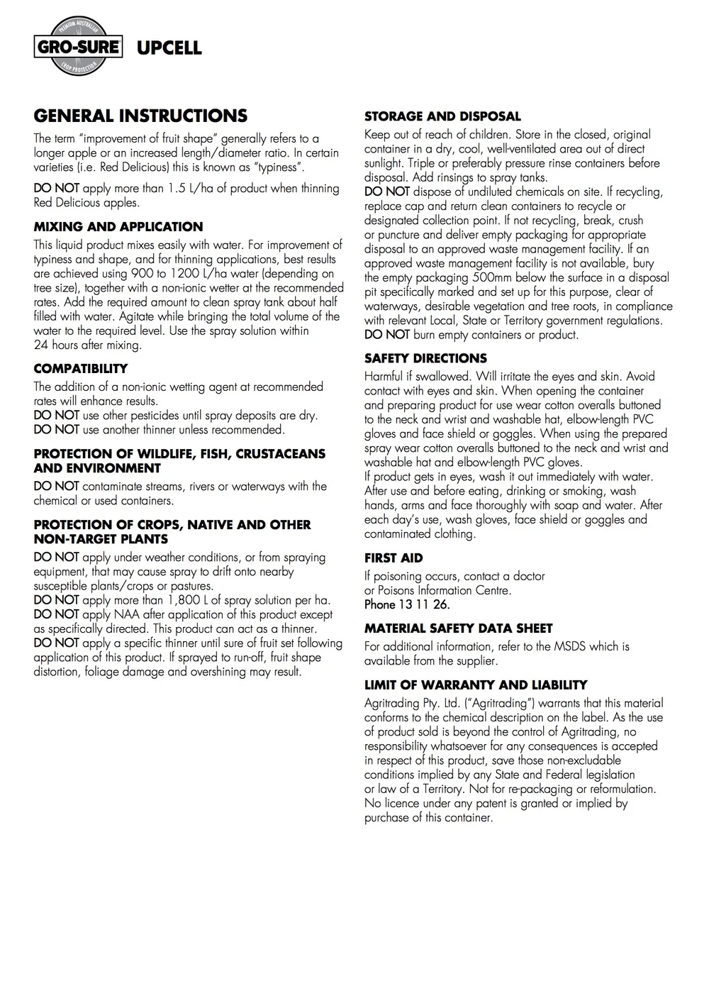 AGRITRADING - UPCELL