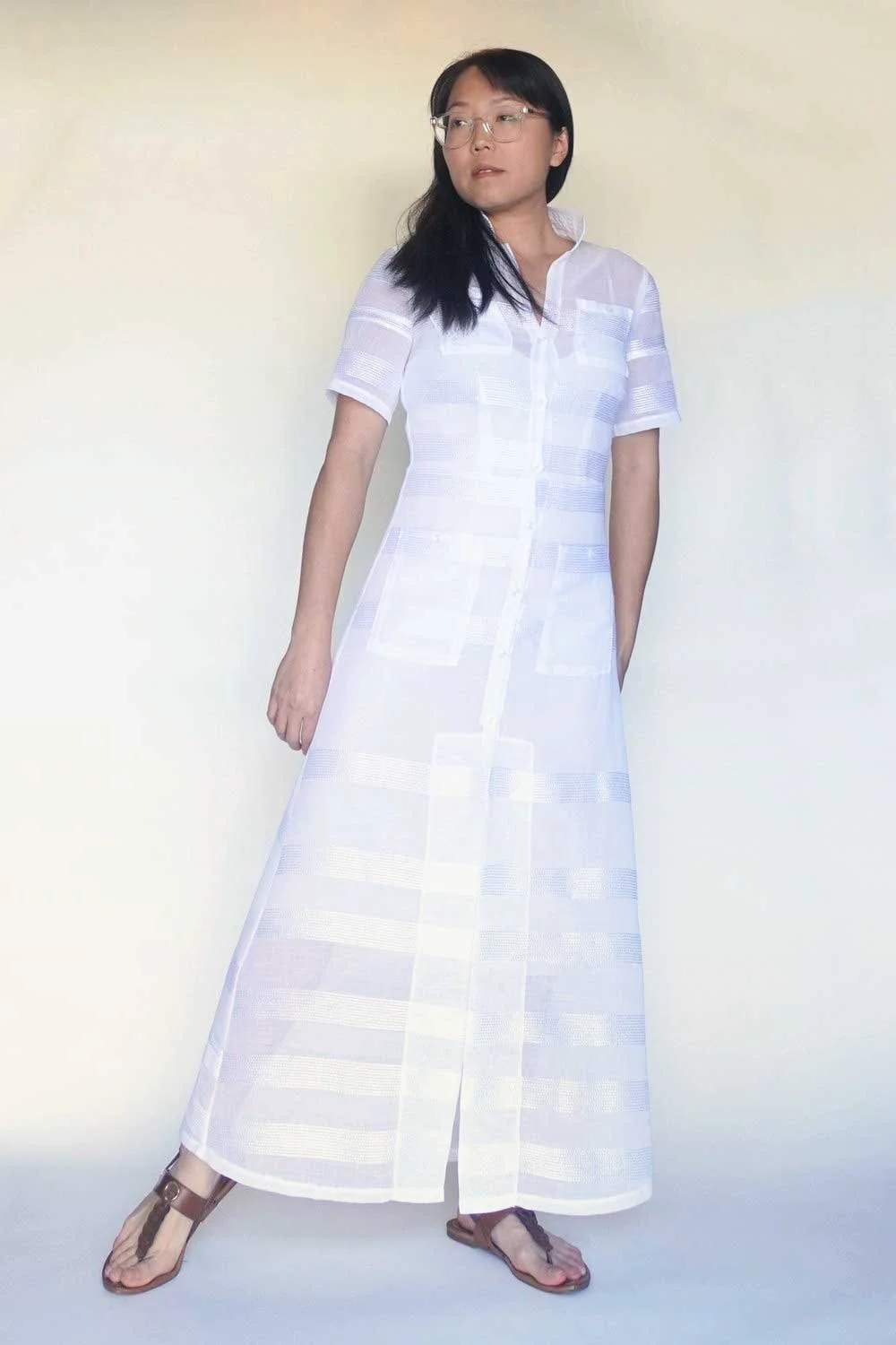 Sheer white shirtdress — Sabrina Lee | Handmade Dresses