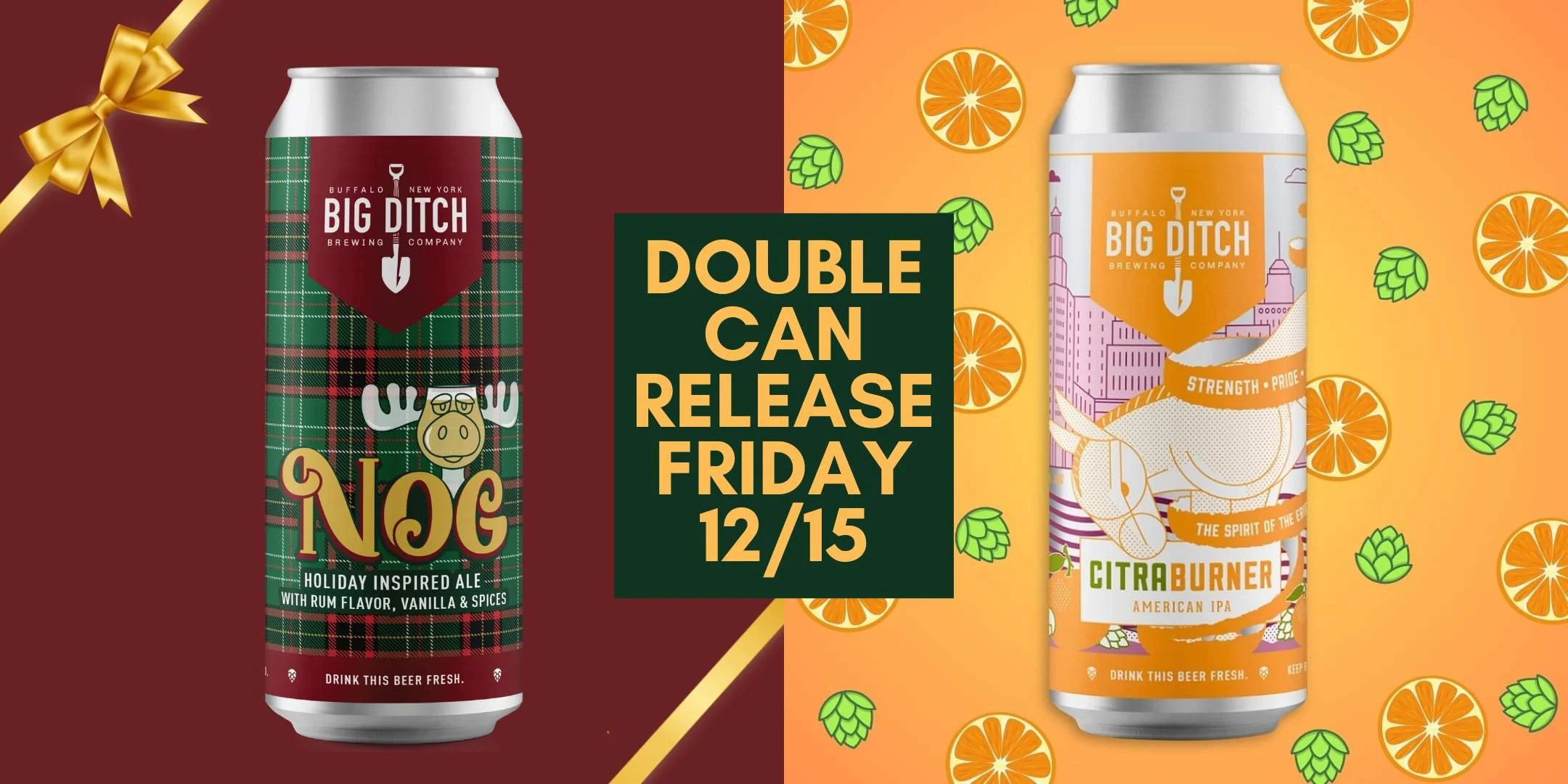 DOUBLE BEER RELEASE FRIDAY 12/15/23! - Big Ditch Brewing Company