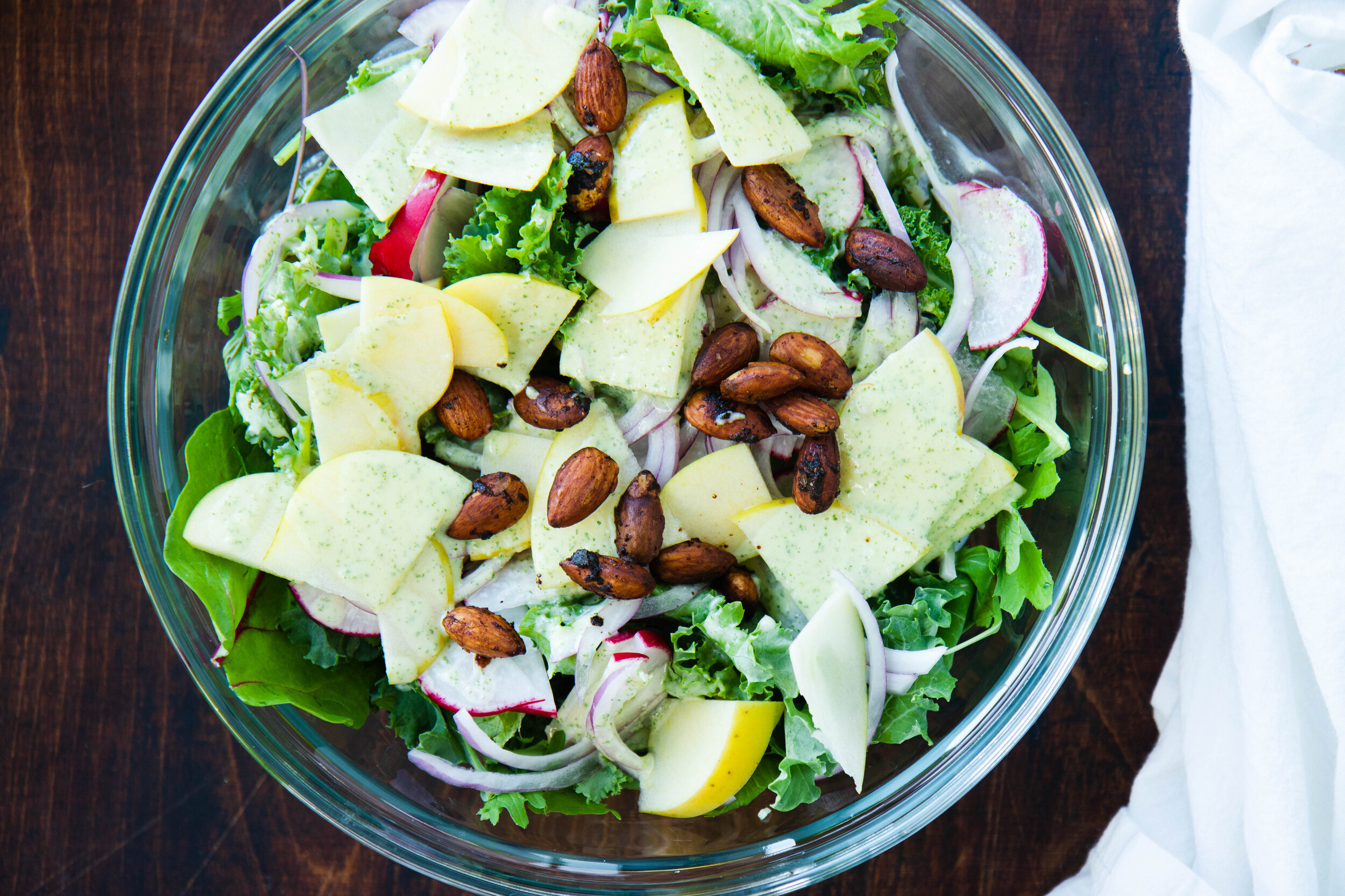 Creamy Sage Salad with Apples & Radishes — Kate Cooks