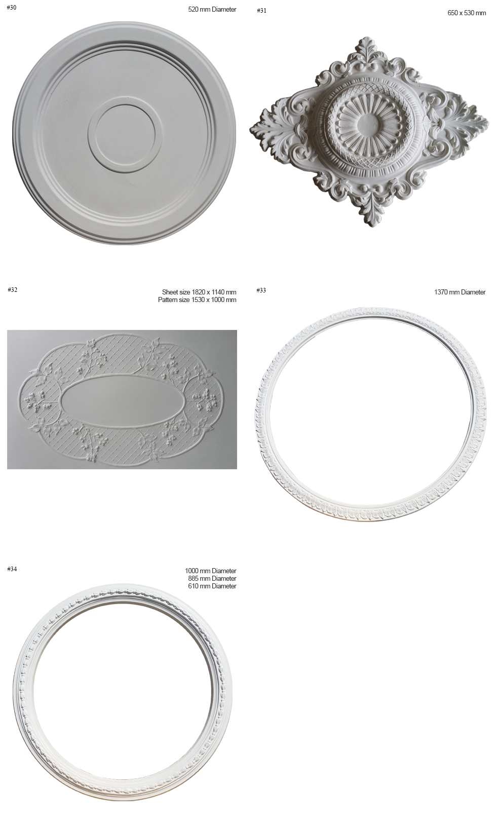 Ceiling Centres — PLASTERCRAFT 2000 LTD