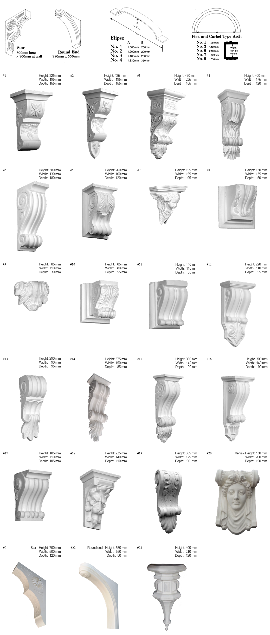 Corbels / Arch ends — PLASTERCRAFT 2000 LTD