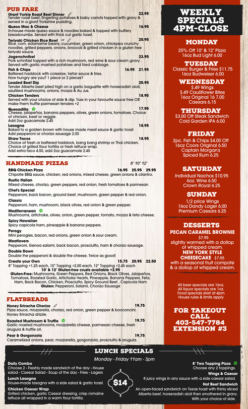 Food — The Last Straw Ale House