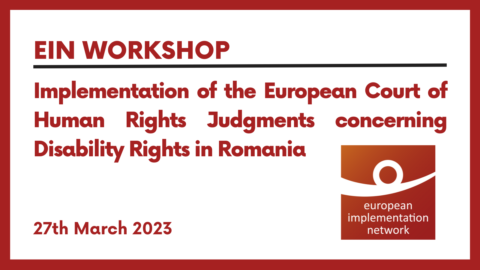 Previous training — European Implementation Network