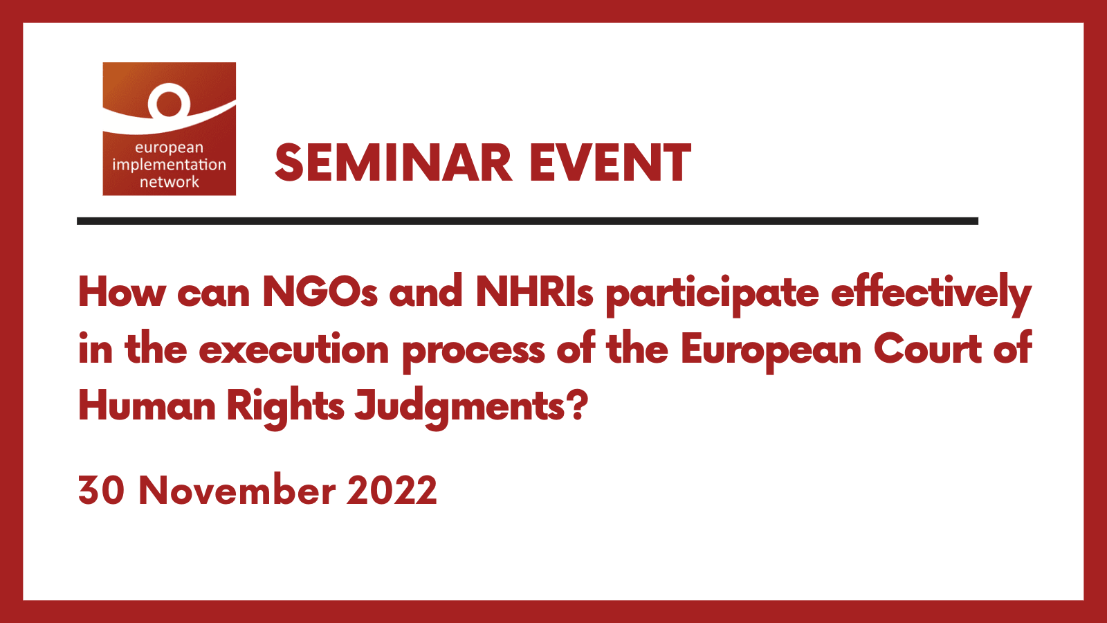 EIN Seminar: How can NGOs and NHRIs participate effectively in the ...