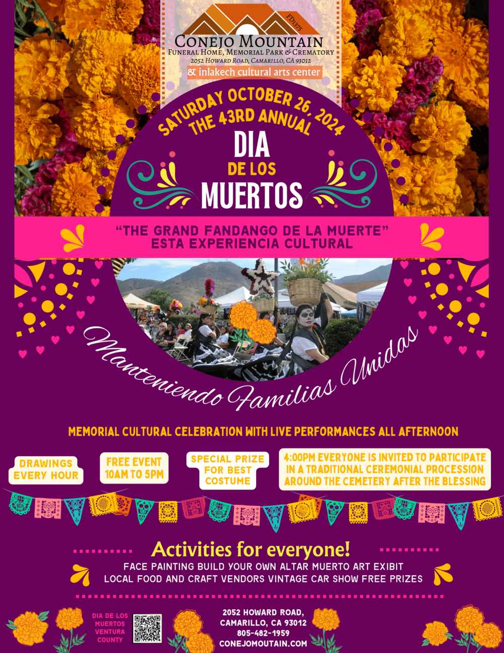 Dia De Los Muertos Event at Conejo Mountain Memorial Park on Saturday ...