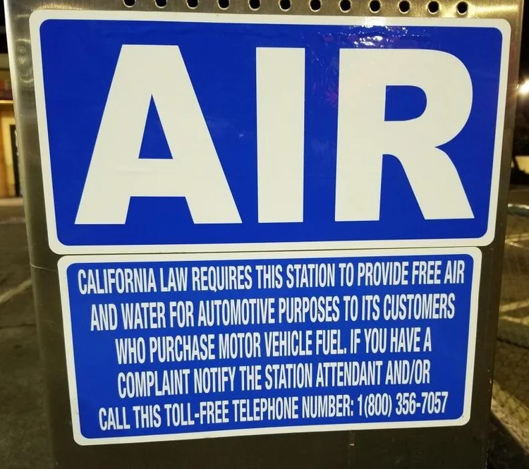 California Law Has Required Gas Stations to Provide Free Water, Air and ...