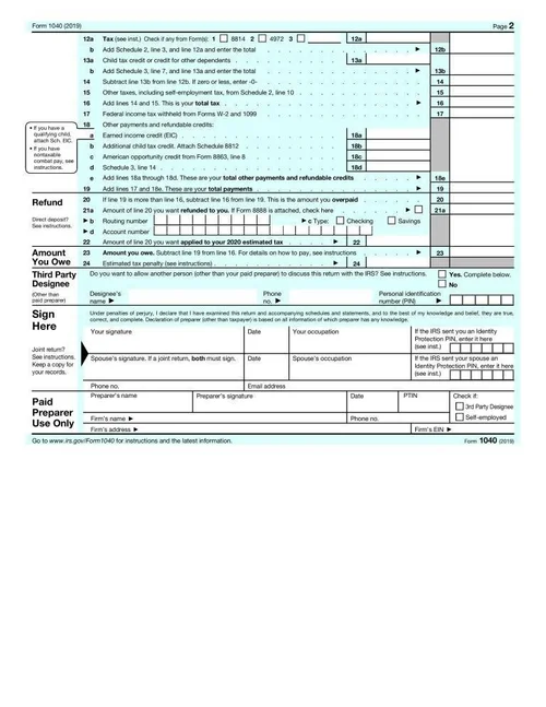 The New 2019 Form 1040-SR U.S. Tax Return for Seniors Generally Mirrors ...