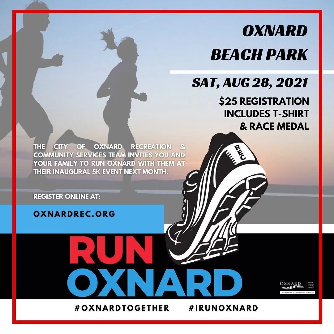 2021 Run Oxnard 5K at Oxnard State Beach Park on Saturday, August 28th ...
