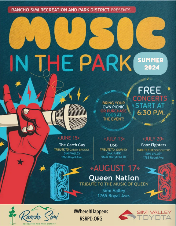 2024 Summer Music in the Park Free Concert Series in Simi Valley in ...