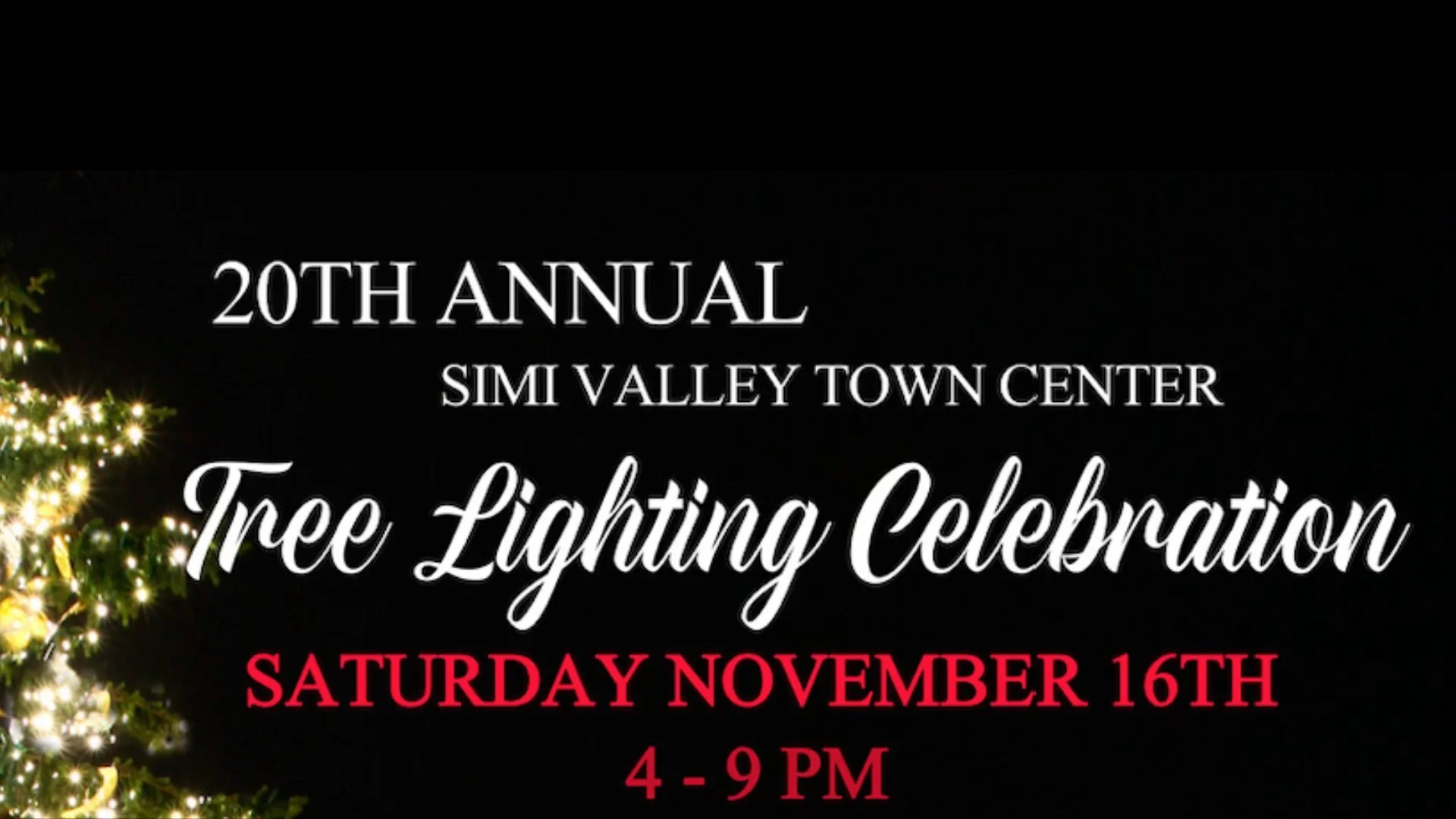 20th Annual Tree Lighting Celebration at the Simi Valley Town Center on ...
